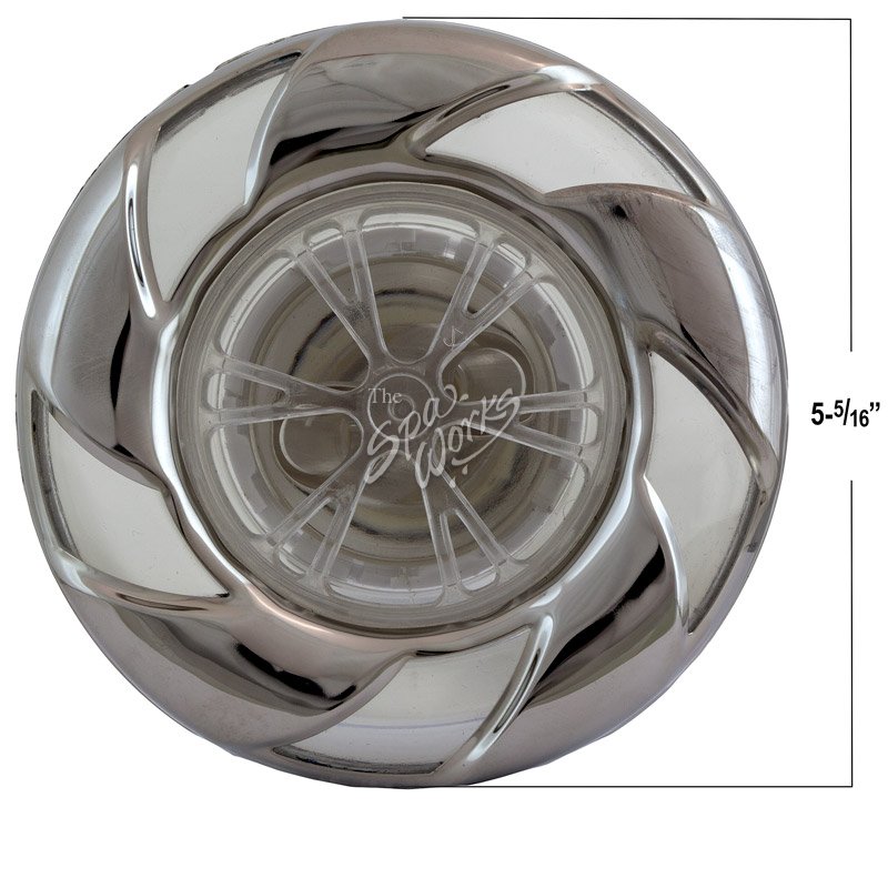 CAL SPAS JET INSERT, STAINLESS, 5" DUEL SPIN, CANDY CANE | The Spa Works