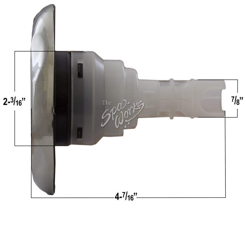 4 3/8" DIRECTIONAL CHROME SCALLOPED JET INSERT | The Spa Works