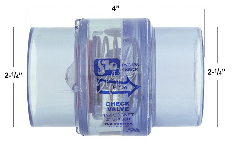 CAL SPA 1 1/2 INCH SPRING CHECK VALVE | The Spa Works
