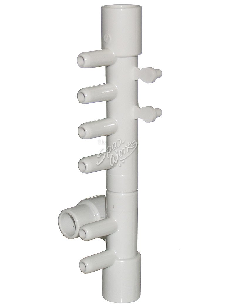 CALDERA SPA AIR MANIFOLD, 6 PORT, 3/8 INCH SMOOTH BARB X 1/2 INCH SLIP ...