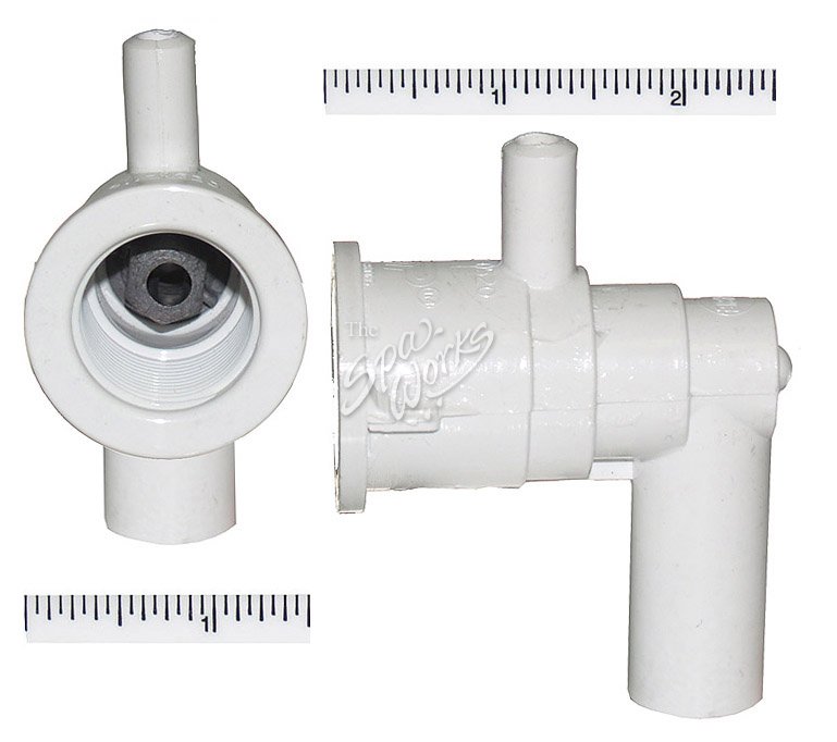 DYNASTY SPA JET BODY, 3/8 INCH BARB AIR X 3/4 INCH SMOOTH BARB WATER ...