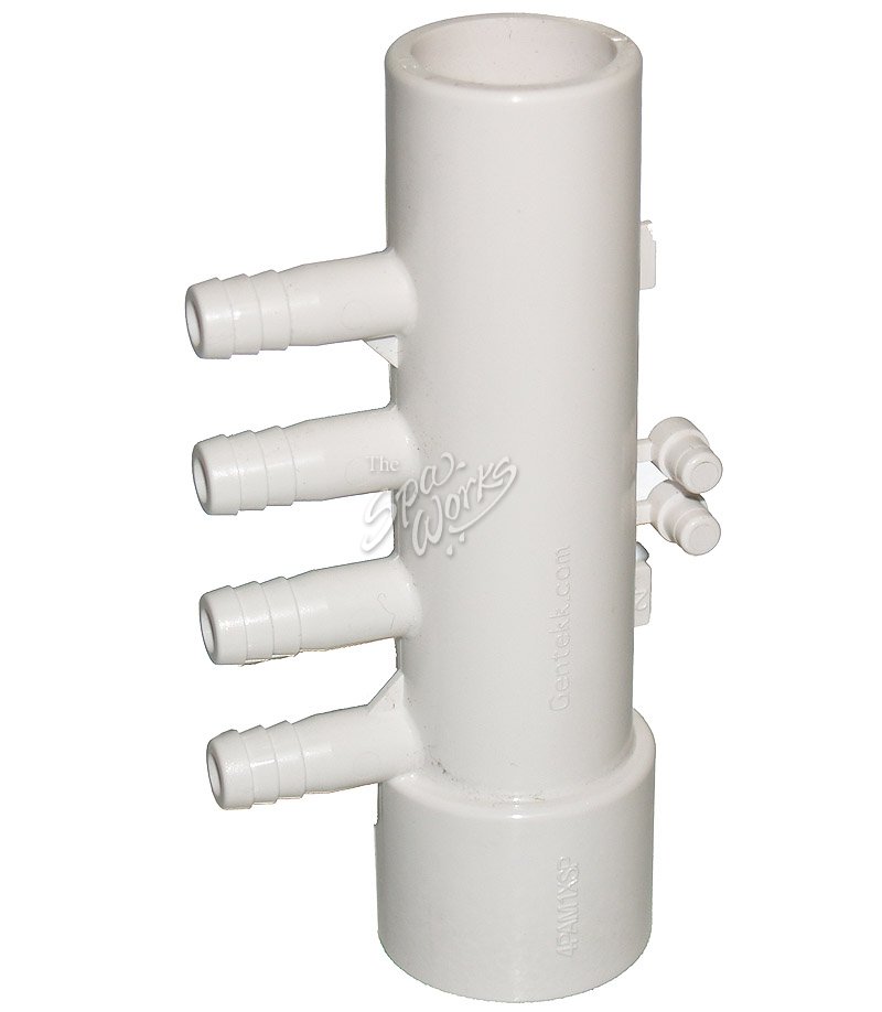 VITA SPA AIR MANIFOLD, 4 PORT 3/8 INCH BARB X 1 INCH SPIG x 1 INCH SLIP ...