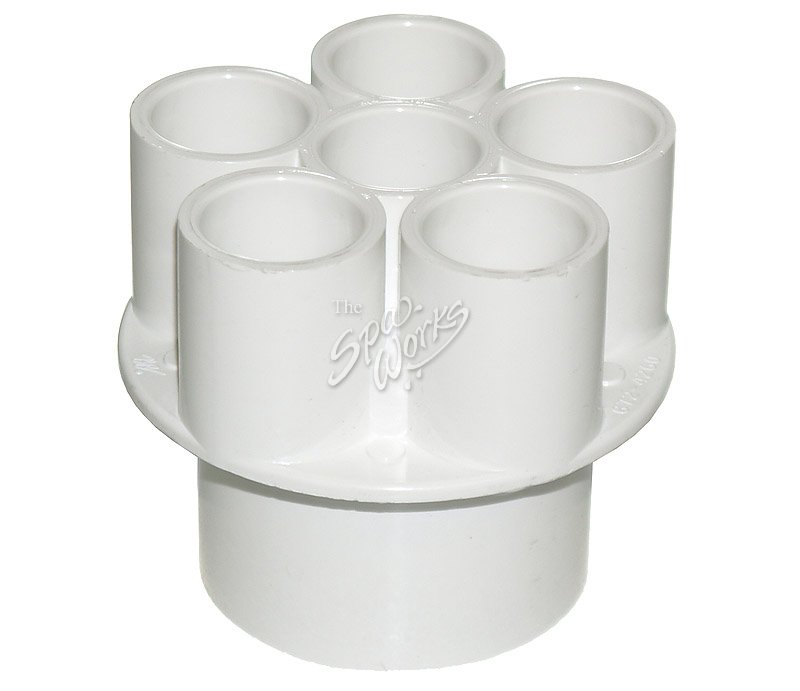 DYNASTY SPA MANIFOLD 6 PORT 2 INCH X (6) 3/4 INCH PORTS | The Spa Works