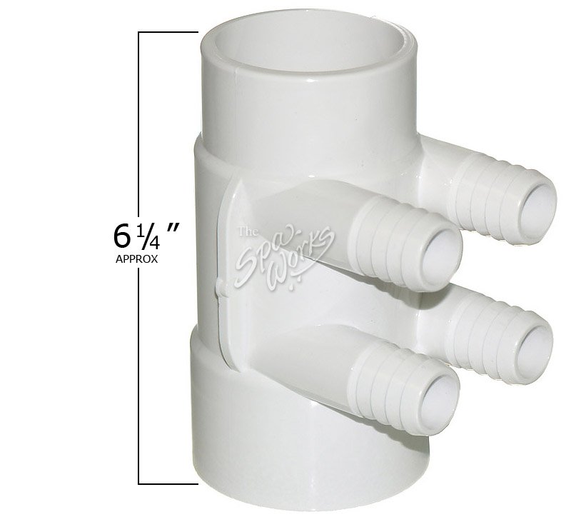 JACUZZI SPA MANIFOLD, WATER 4 PORT 3/4 INCH BARB | The Spa Works